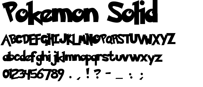 Pokemon Solid Free Font Download - Font Supply